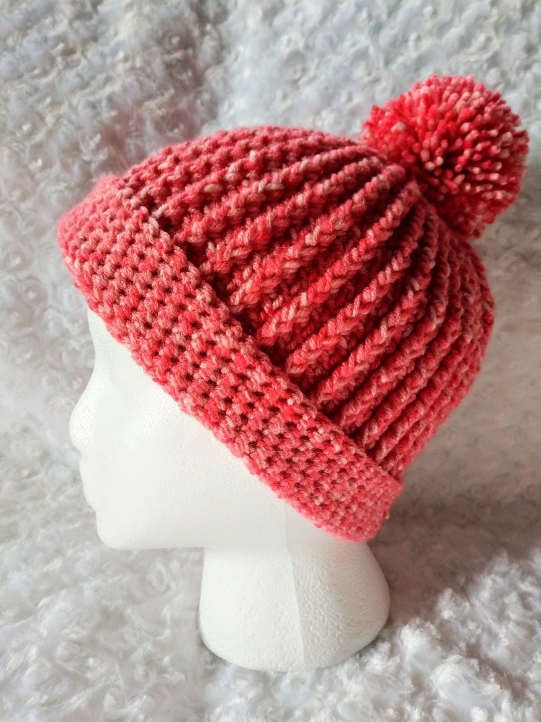 Pattern/easy Ribbed Beanie Pattern/crochet Hat Pattern/crochet Beanie ...