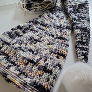 Pattern/super Long Super Easy Crochet Stocking Cap Pattern/crochet Hat ...