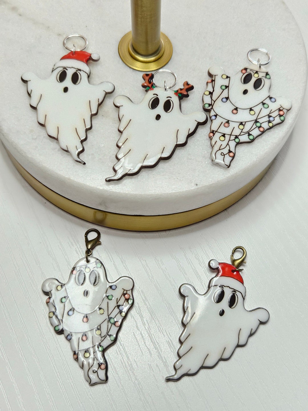 STITCH Markers/ghosts of Christmas Stitch Markers/funny Kawaii Ghost ...