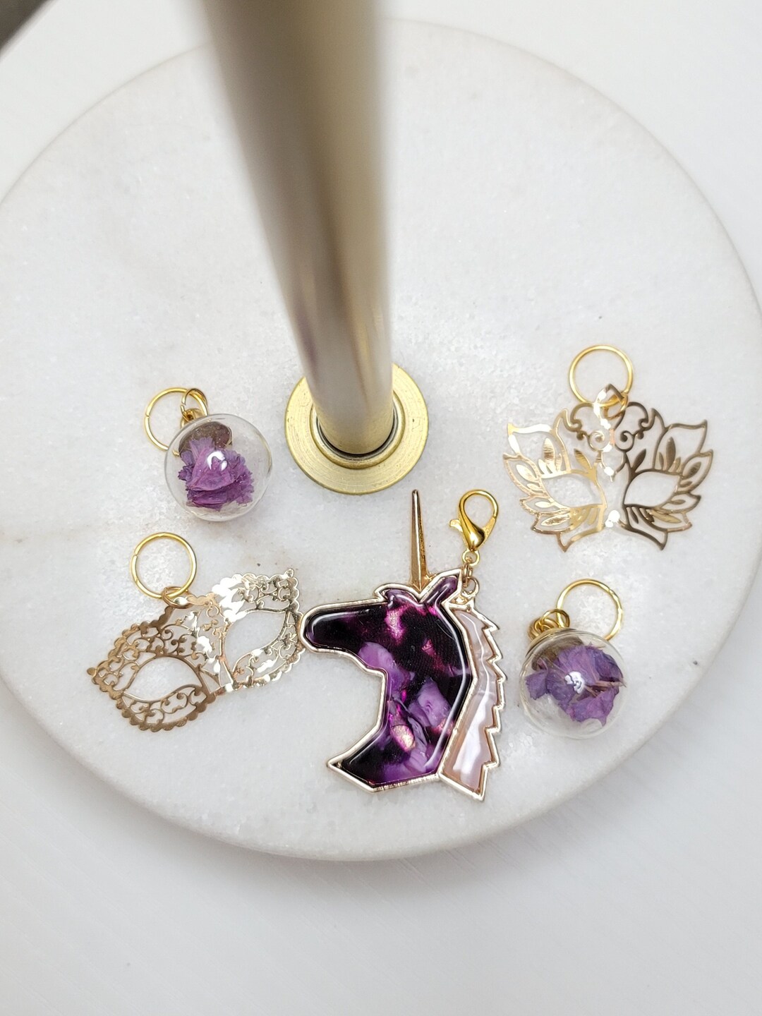 STITCH Markers/amaranthine Fantasy Stitch Markers/purple - Etsy