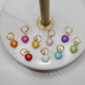 STITCH Markers/crack My Rainbow Heart Stitch Markers/rainbow Heart Knit ...