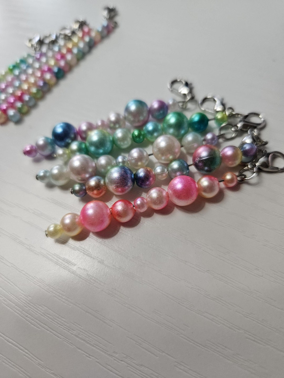 STITCH Markers/bubbly Progress Keepers/beaded Progress Keepers/crochet Knit Notions/pearlescent ...