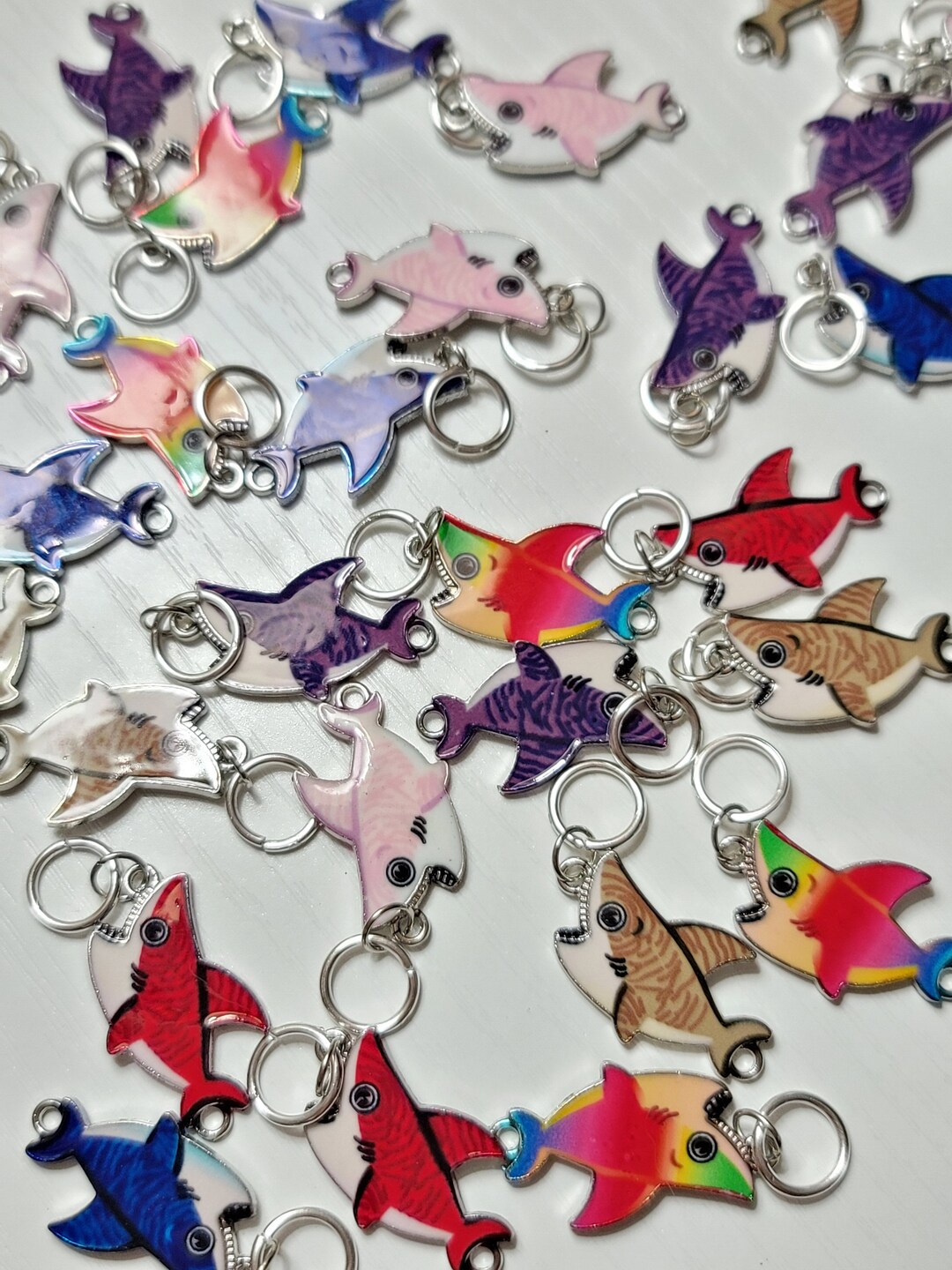 STITCH Markers/swimming With Sharks Choose Your Own Set Stitch Markers ...