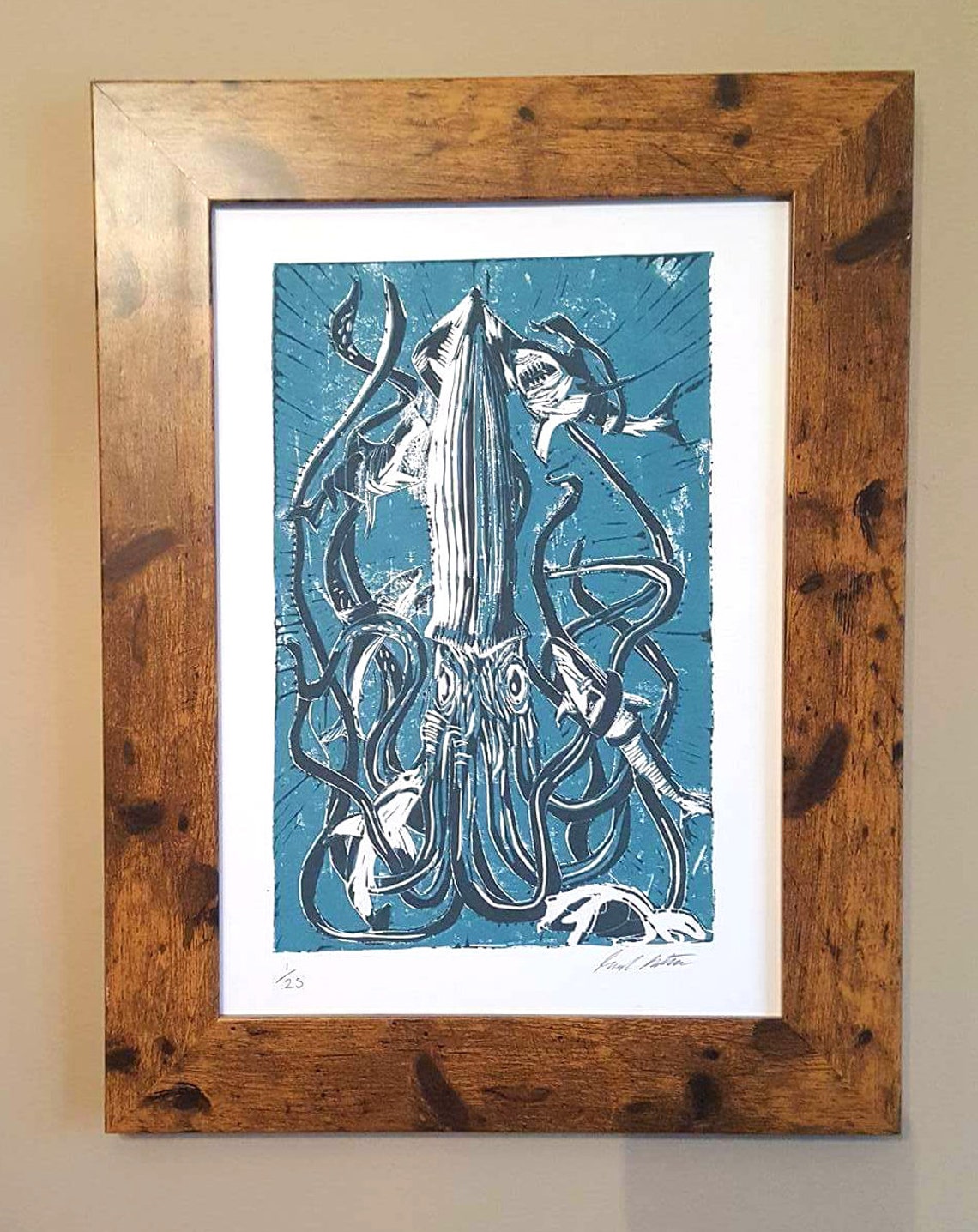 Set of Three Nautical Lino Prints - Etsy