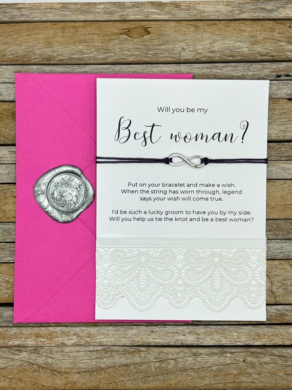 BEST WOMAN Proposal Best Lady Best Women s Gifts Best Woman Gift Wax Sealed Envelope Asking Gift Gift From Groom Best Lady Gift Etsy UK