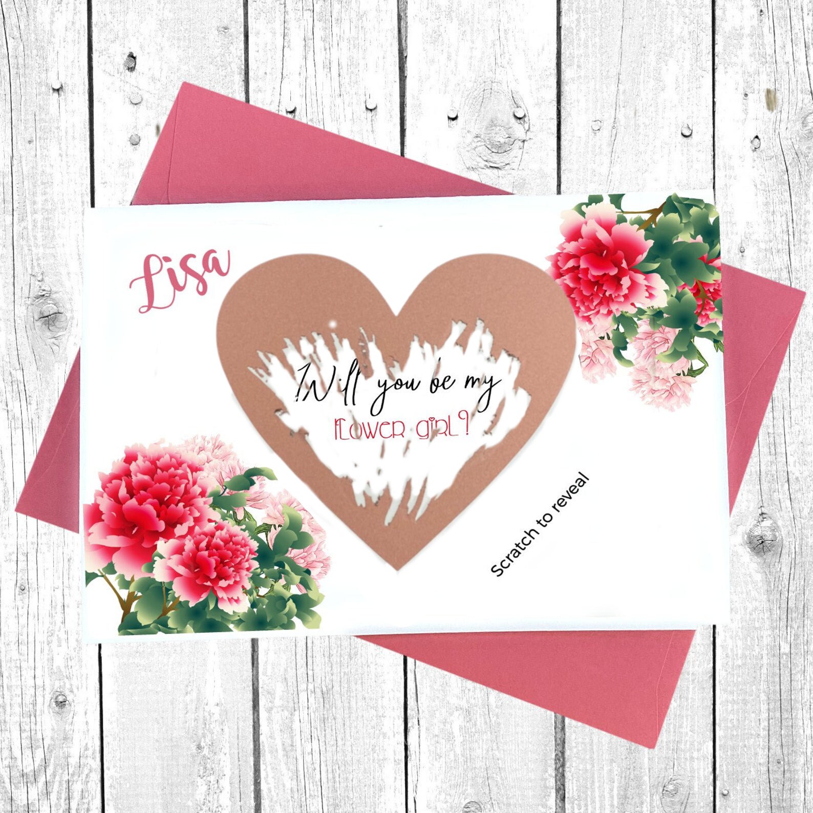 Flower Girl Card Flower Grirl Proposal Flower Girl Gift - Etsy