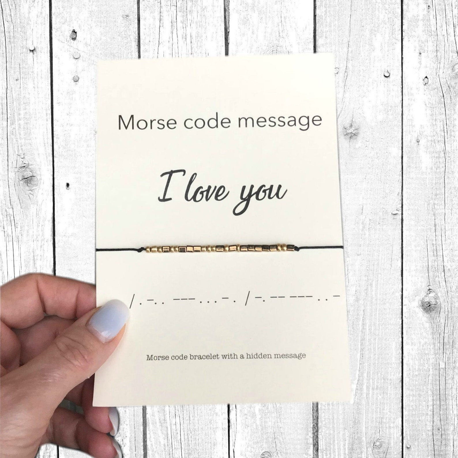 Morse Code Bracelet I Love You Bracelet Secret Message Love - Etsy
