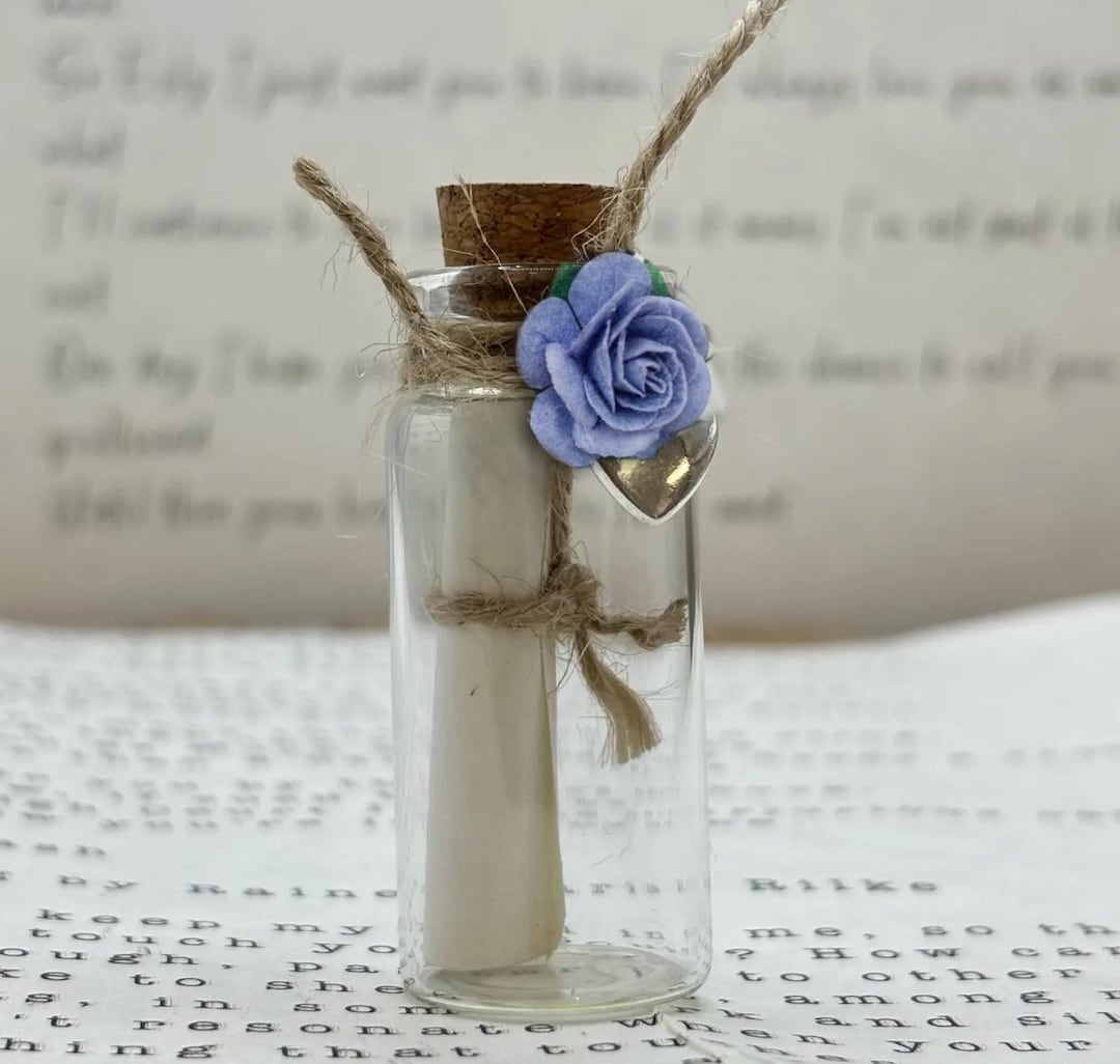 Tiny Message in a Bottle. Miniatures. Personalised Gift. Special ...