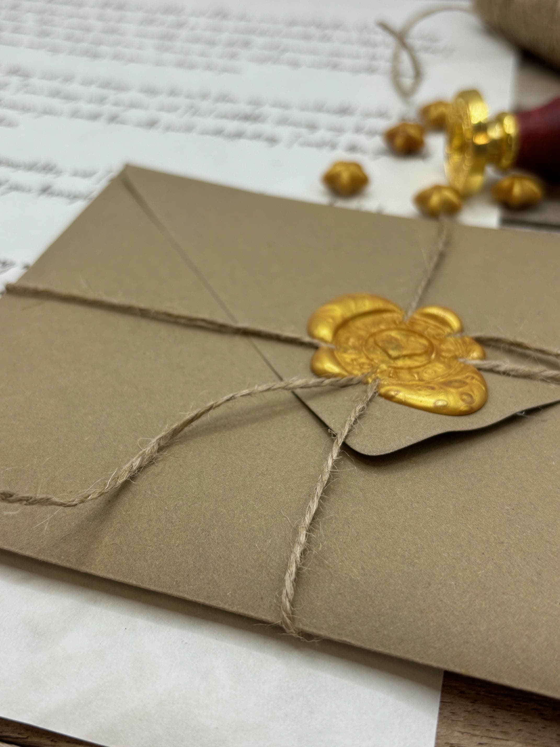 Personalised Letter for Vintage Fans, Custom Gift Present, Wax Sealed ...