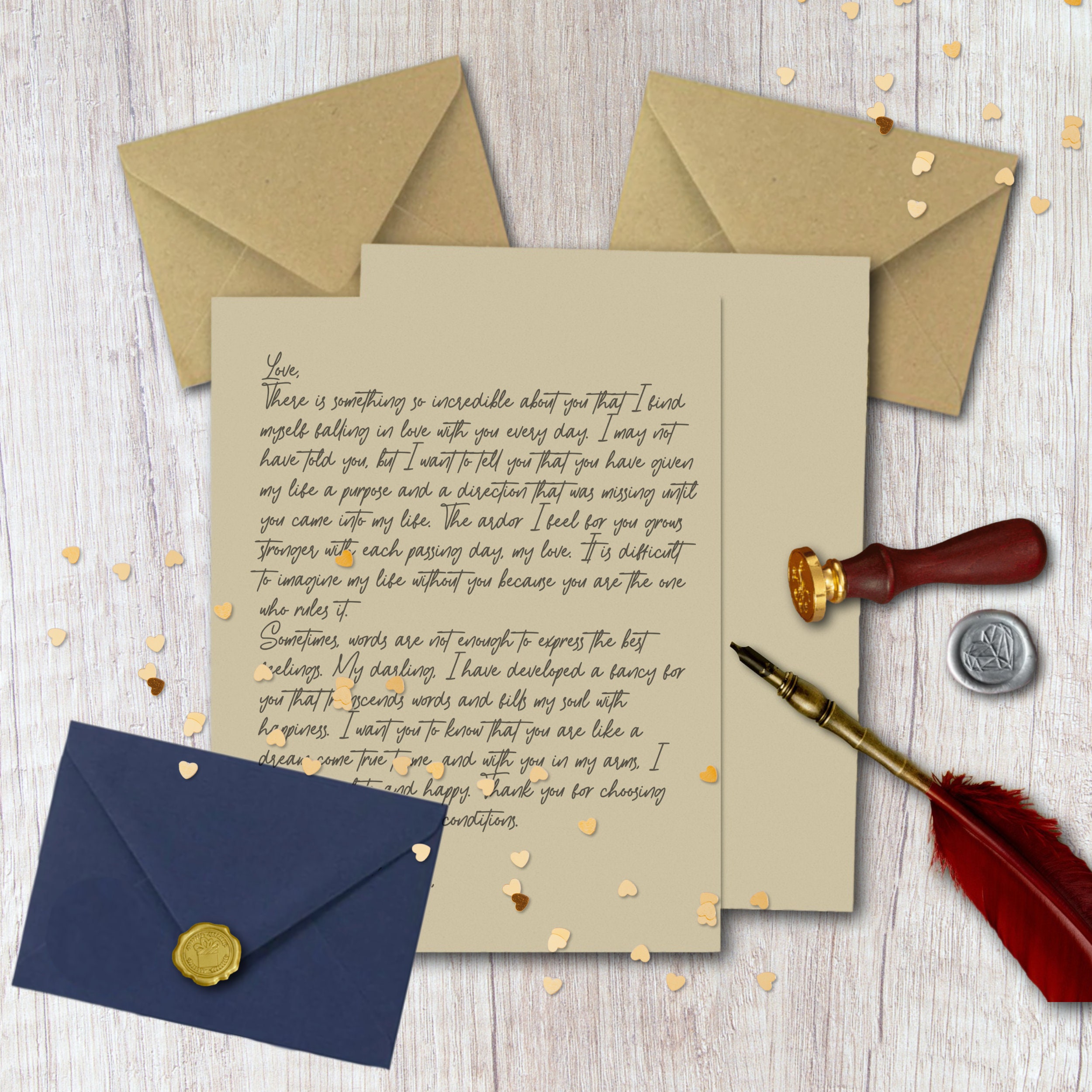 Personalised Letter for Vintage Fans, Custom Gift Present, Wax Sealed ...