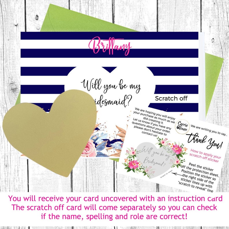 Surprise Scratch Card Custom Scratch Card Scratch Card - Etsy