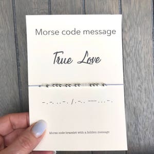 True Love, Morse Code Bracelet, Promise Bracelet, Love Gift, Boyfriend Girlfriend Gift ...