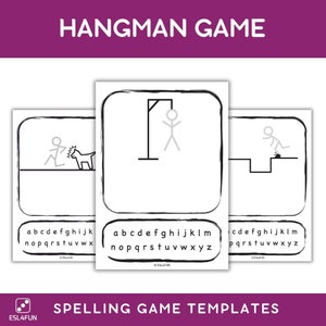 Spelling Activity Hangman Template Game Vocabulary Game Travel Game ...