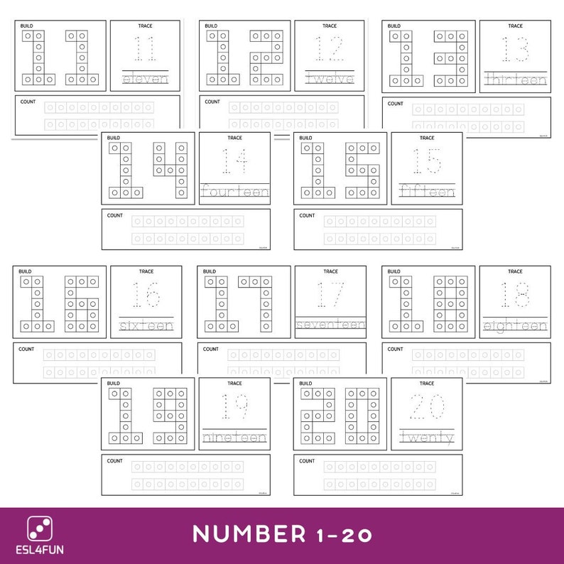 Number Snap Cubes Number Recognition Activity Number Formation ...