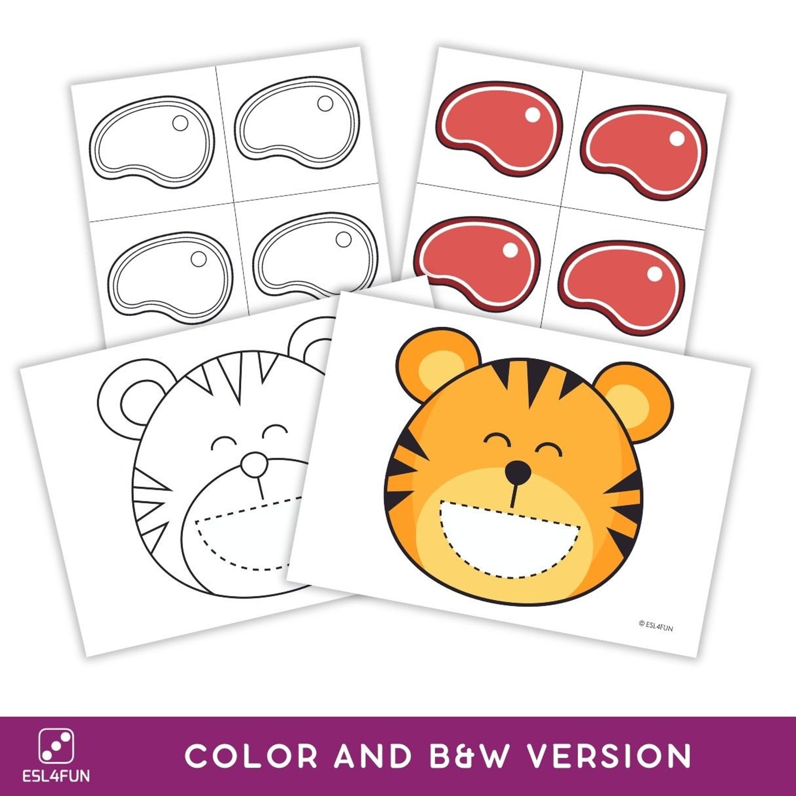 Editable Feed the Animals Game for Phonics Math Sight Words Preschool ...