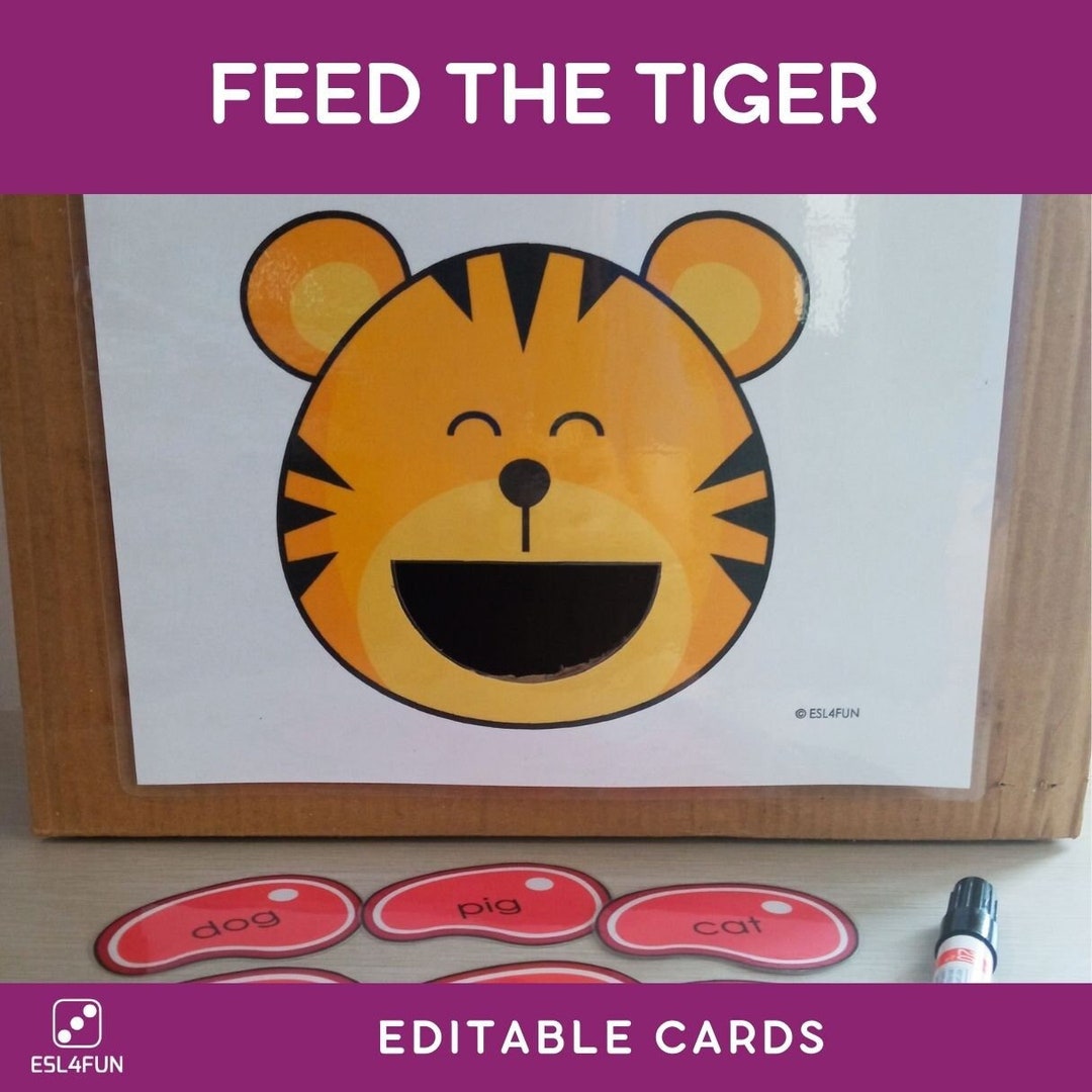 Editable Feed the Animals Game for Phonics Math Sight Words Preschool ...