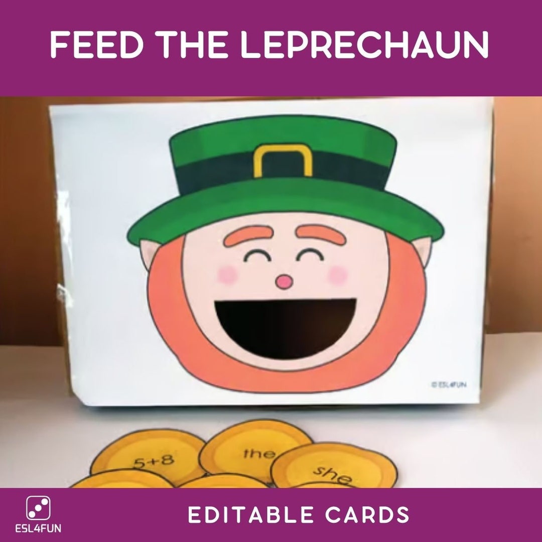 Feed the Leprechaun Game for Phonics Math Sight Words St. Patrick's Day ...