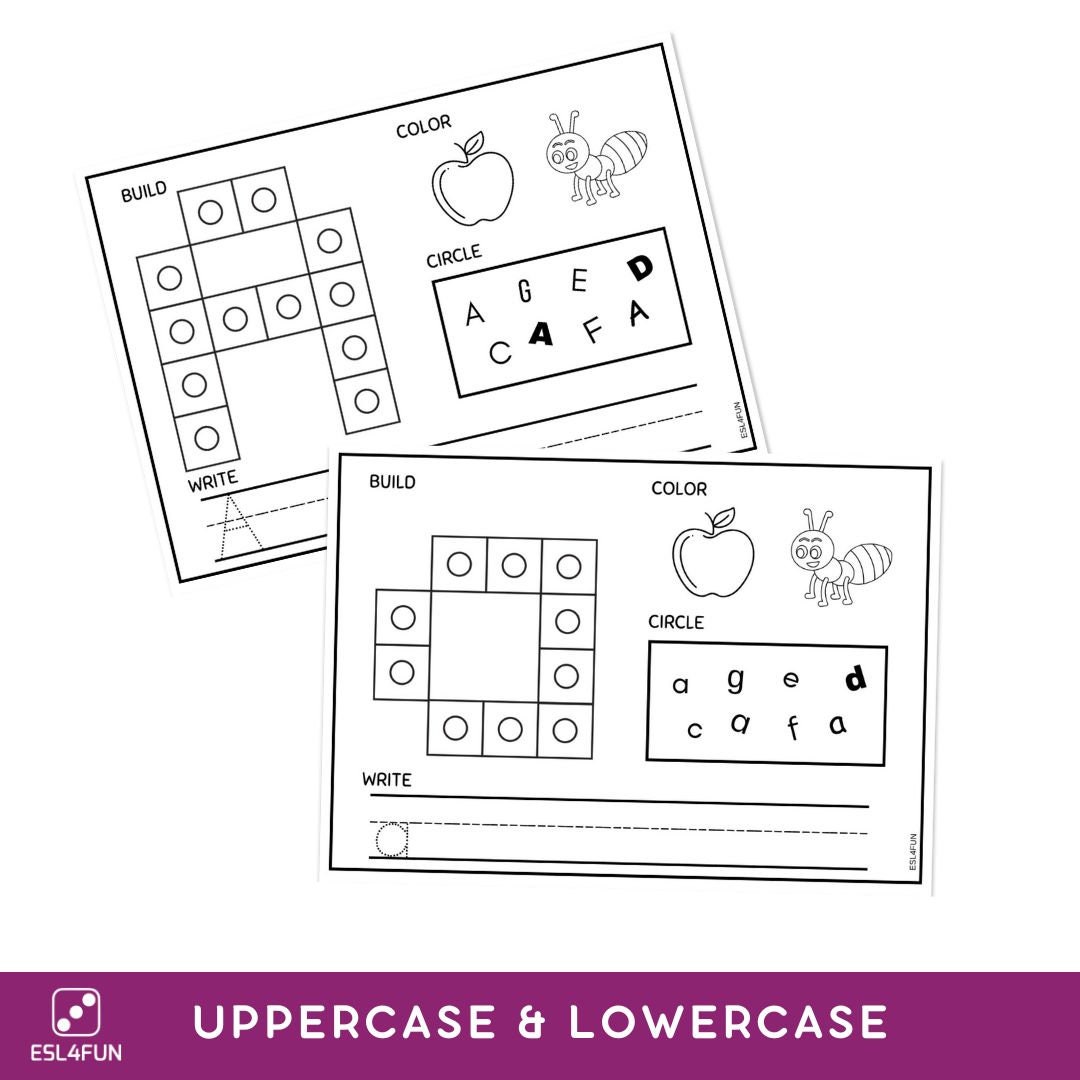 Letter Snap Cubes Mat Letter Formation Worksheet Alphabet Recognition ...