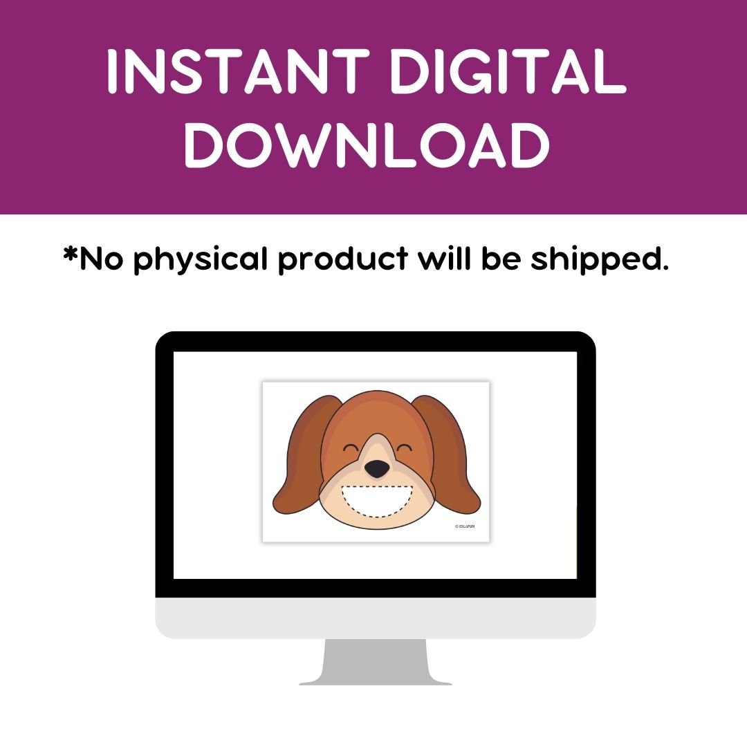 Feed the Animals Game Printable for Phonics Math Sight Words Preschool ...