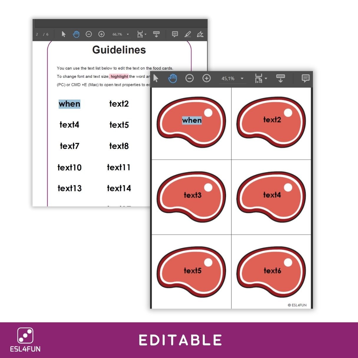 Editable Feed the Animals Game for Phonics Math Sight Words Preschool ...