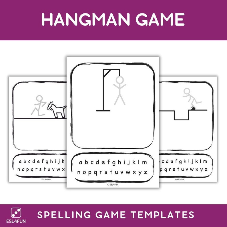 Spelling Activity Hangman Template Game Vocabulary Game Travel Game ...