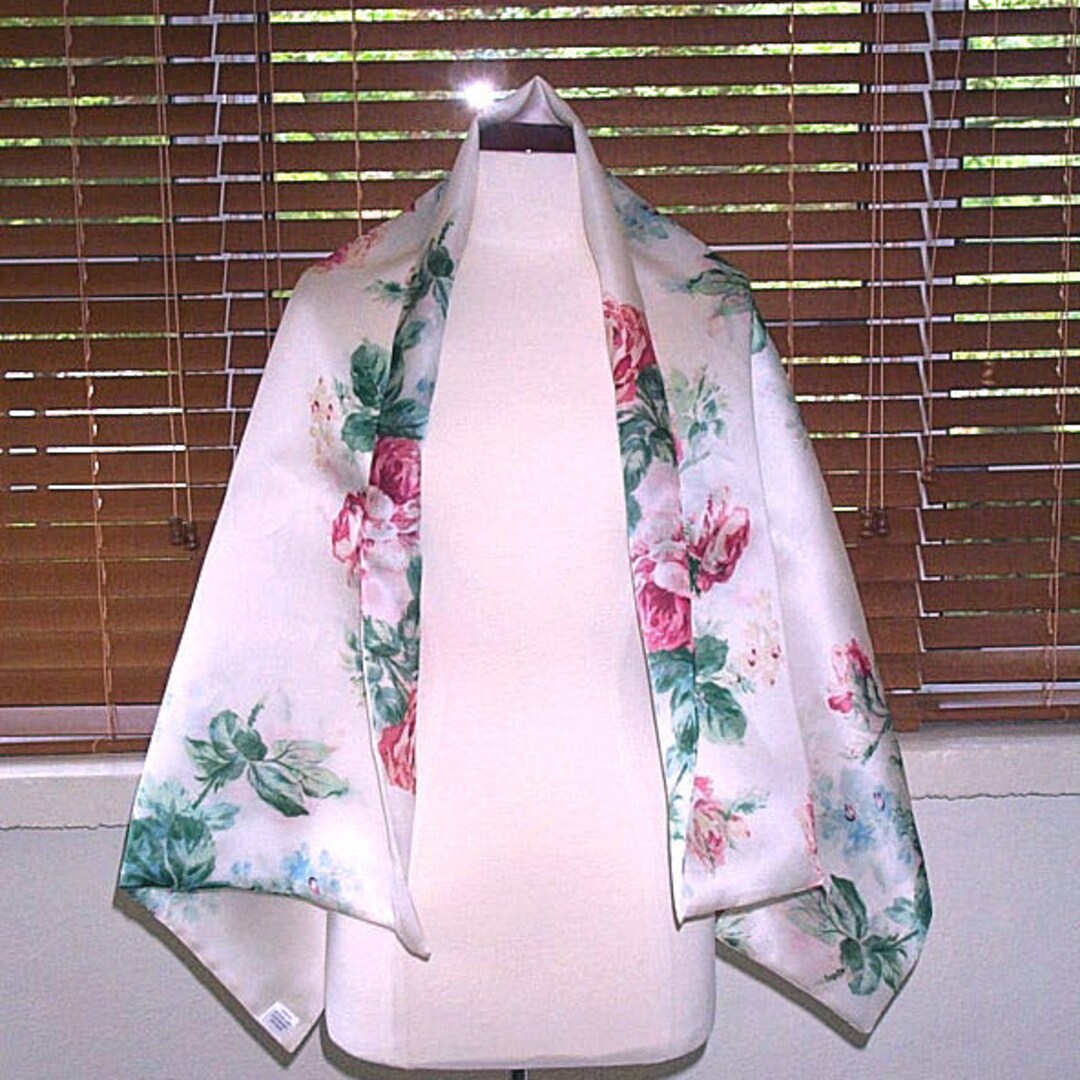 Edward Cromarty Design Studio, Floral Shawl Natural With Roses. 100% ...