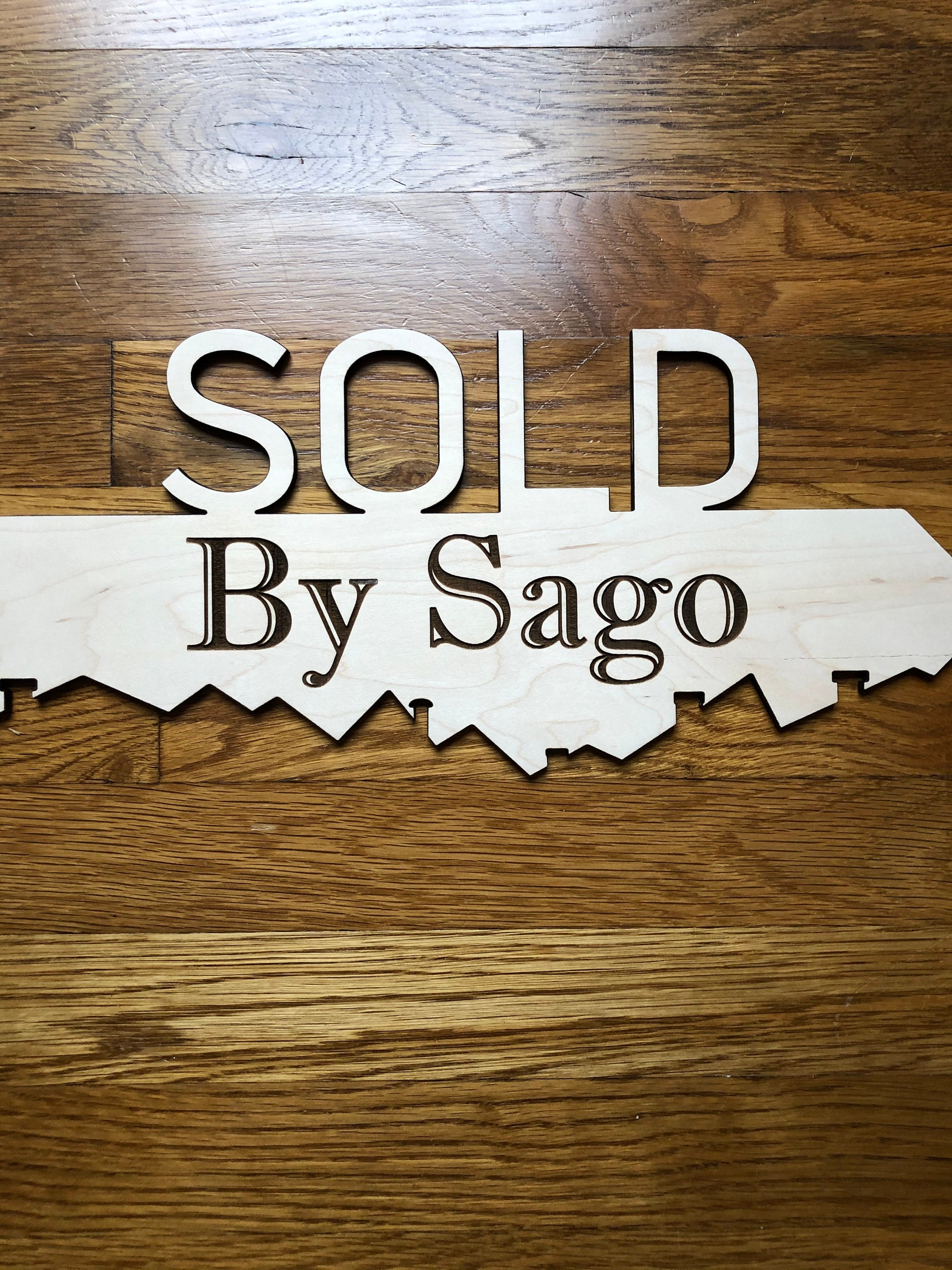 Real estate sold signs Sold signs Real Estate Engraved Sold | Etsy