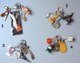 Japanese Vintage Key Rings Lot of 5 Key Chain 1980-90's Bulk Bandle ...