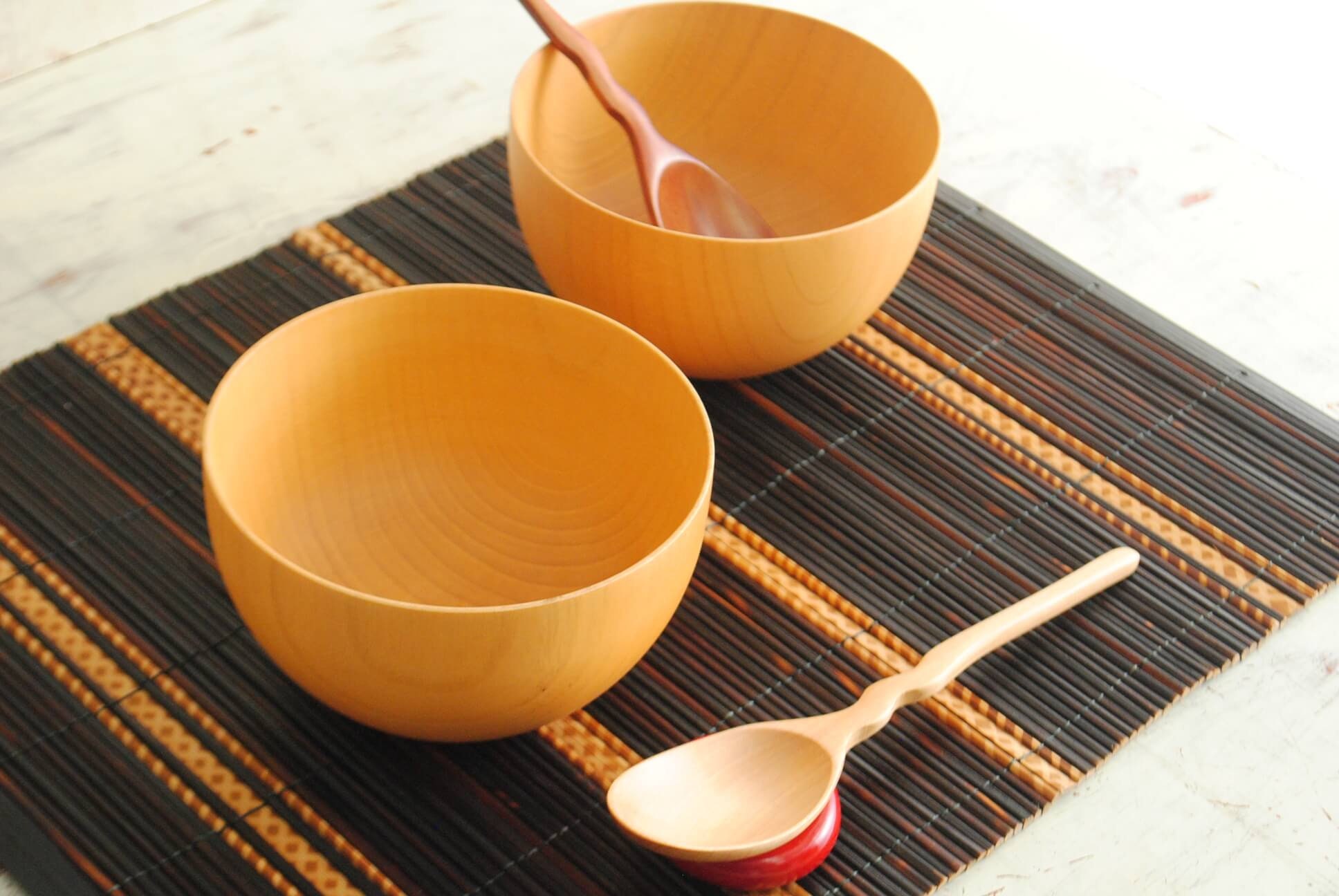 Japanese Antique Style Wooden Bowls Set Lot of 5 Natural Wood - Etsy