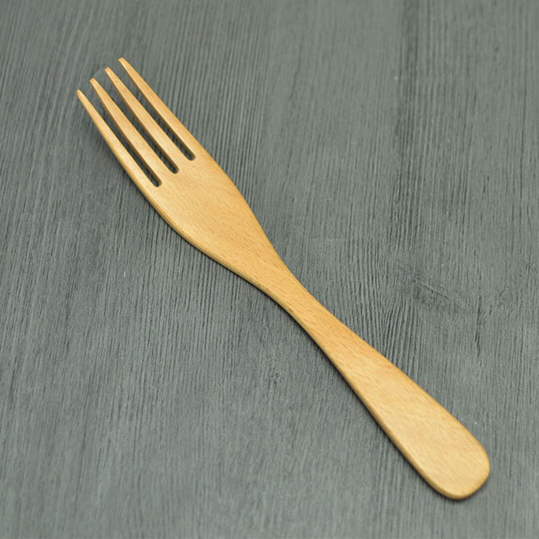 Japanese Beech Wooden Fork 7.0"(18cm) Set of 5 Japanese Traditional ...