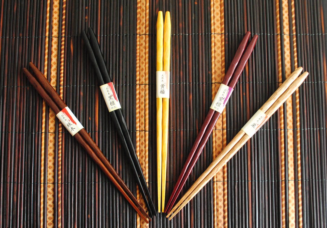 Japanese Lacquer Wooden Chopsticks Set of 5 Japanese Traditional Craft ...