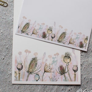 Seed Head Letter Writing Paper Set - Writing Set - Hand Designed by ...