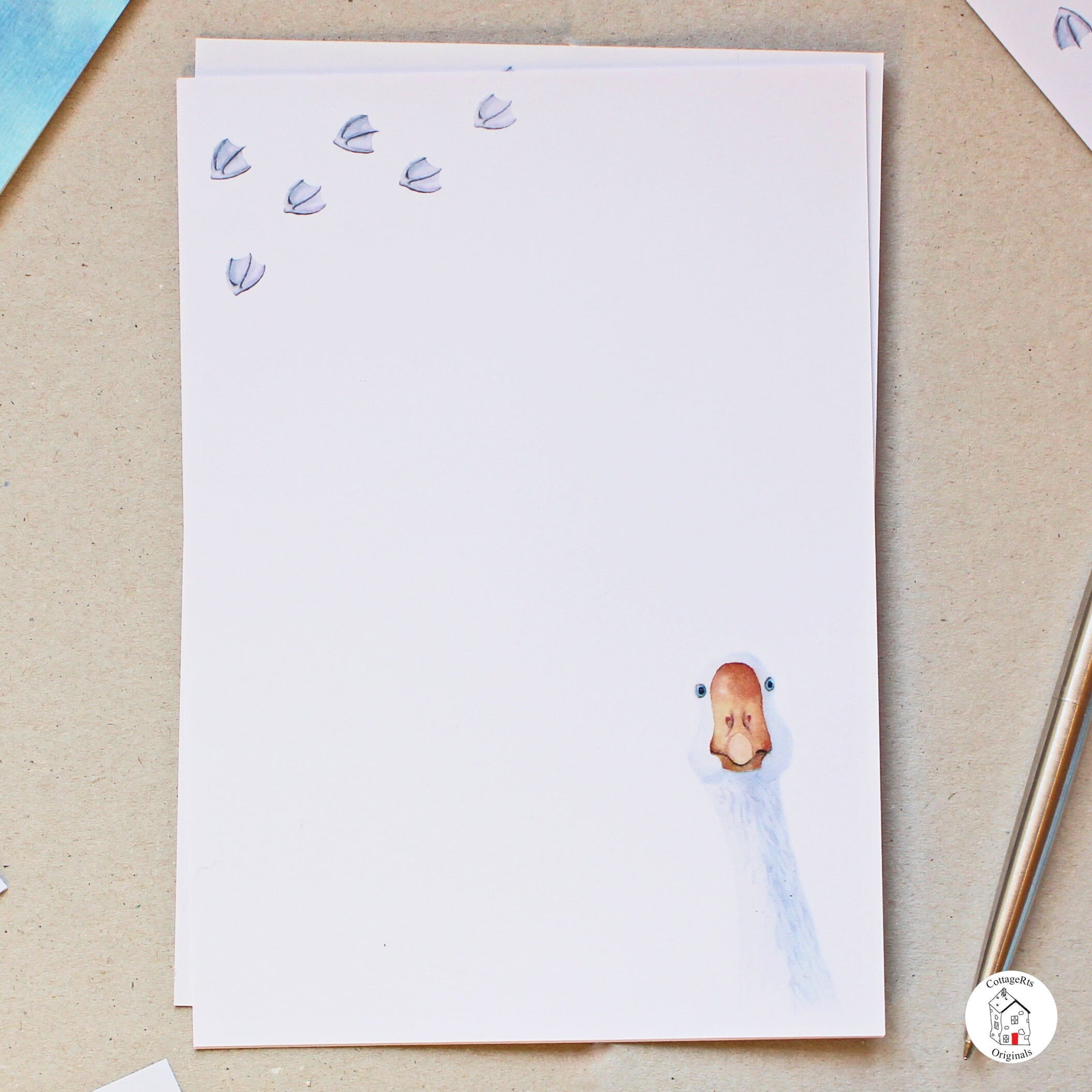 Goose Letter Writing Paper - Stationery Set - Sheets and Envelopes ...