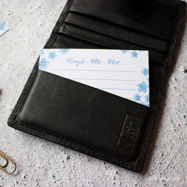 Mini Reminder Cards - Forget-me-not Reminder Cards - Pack of 12 ...