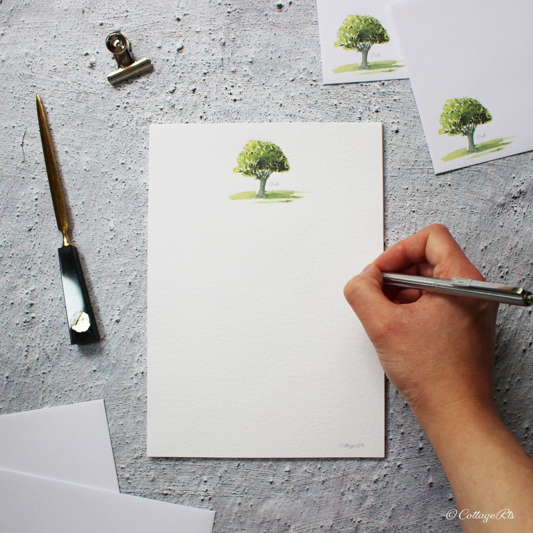 Oak Tree Letter Writing Paper Letter Writing Set Stationery A5 Sheets ...