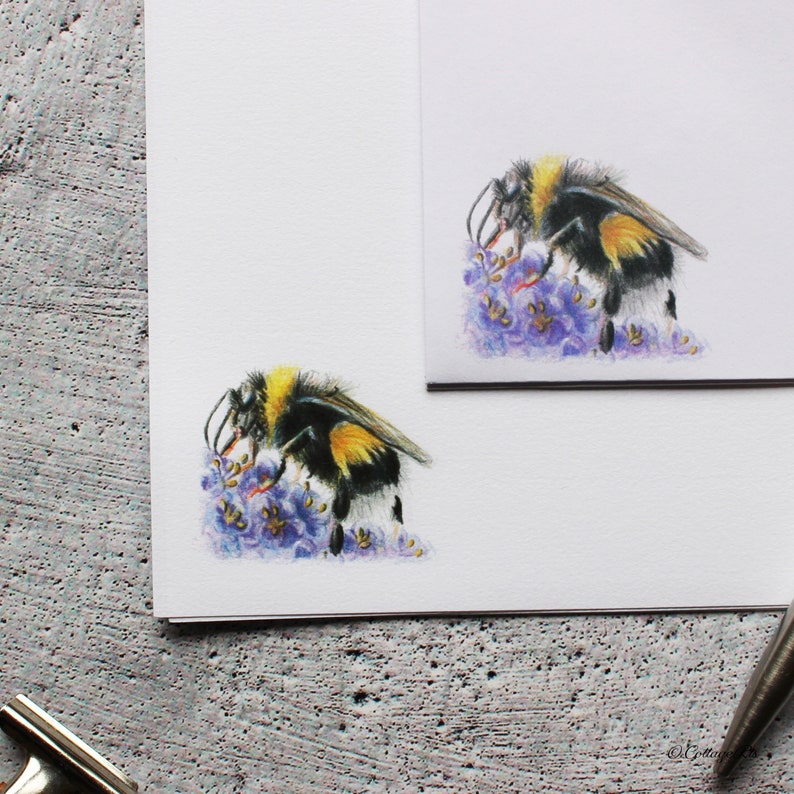 Floral Bumble Bee Letter Writing Paper Letter Writing Set - Etsy