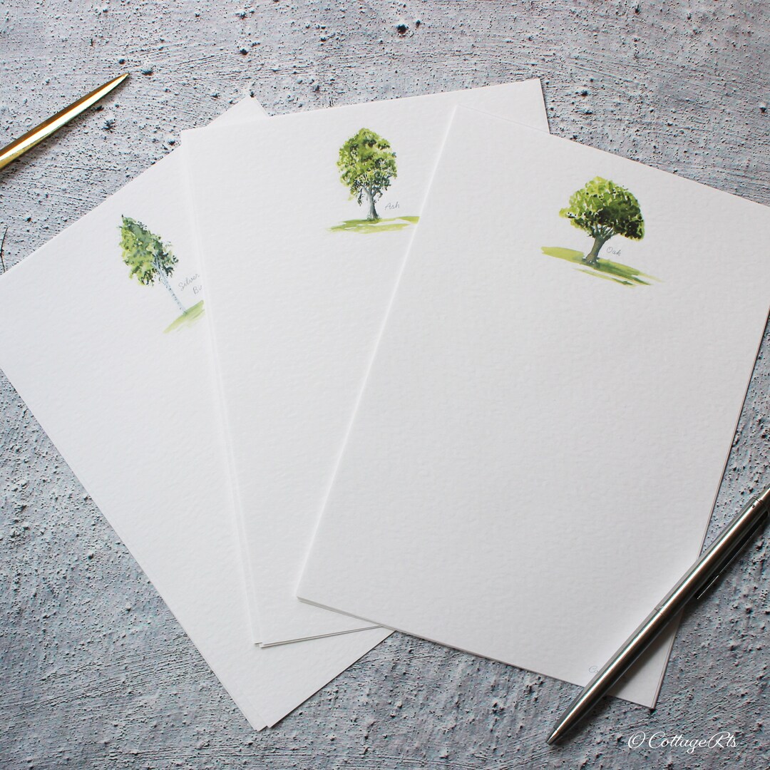 Mixed British Trees Writing Paper and Envelope Set - Gift Set ...