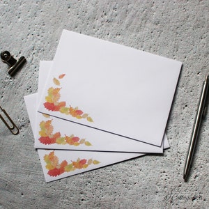 Autumn Leaves Letter Writing Paper - Fall Writing Set - Sheets and ...