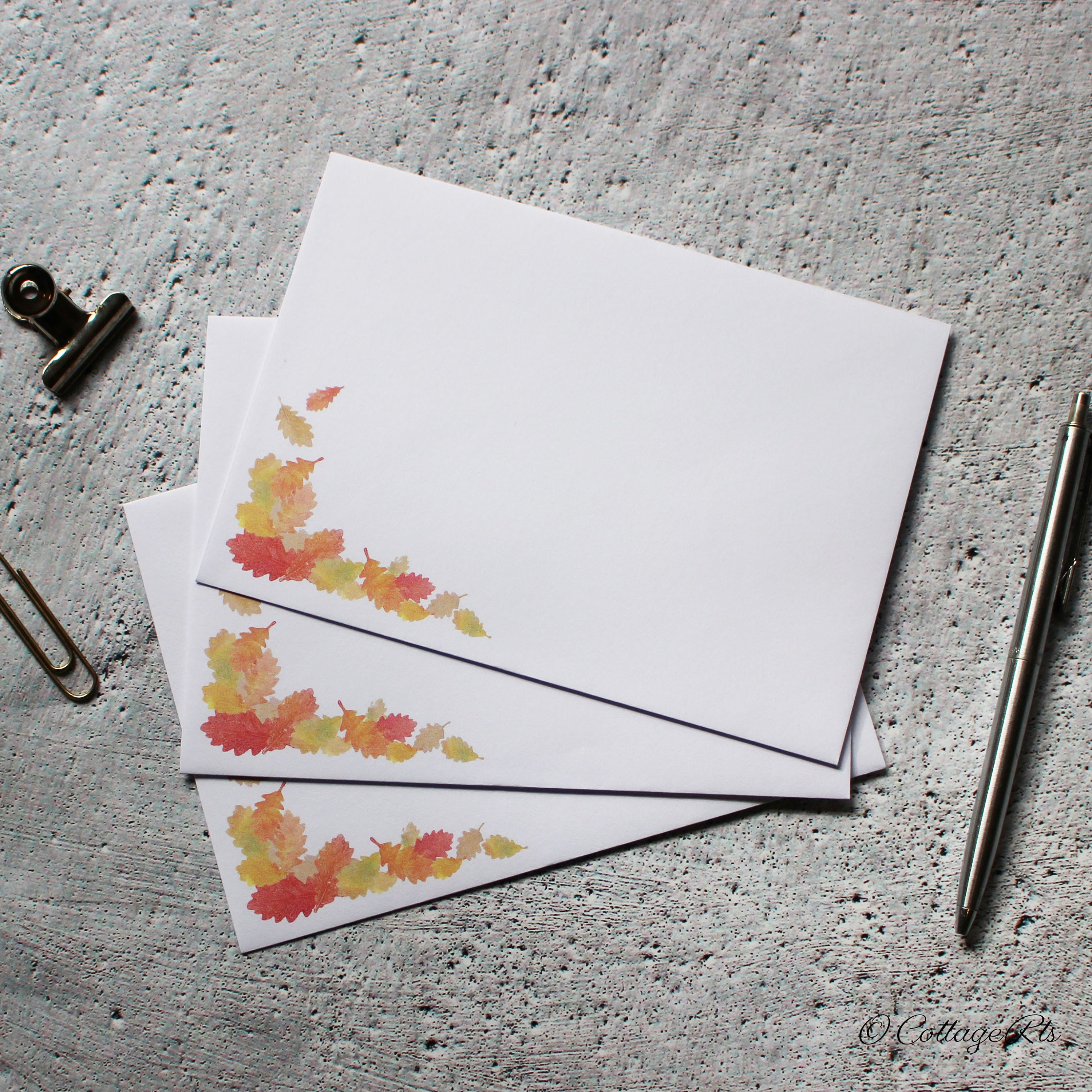 Autumn Leaves Letter Writing Paper Fall Writing Set Sheets - Etsy