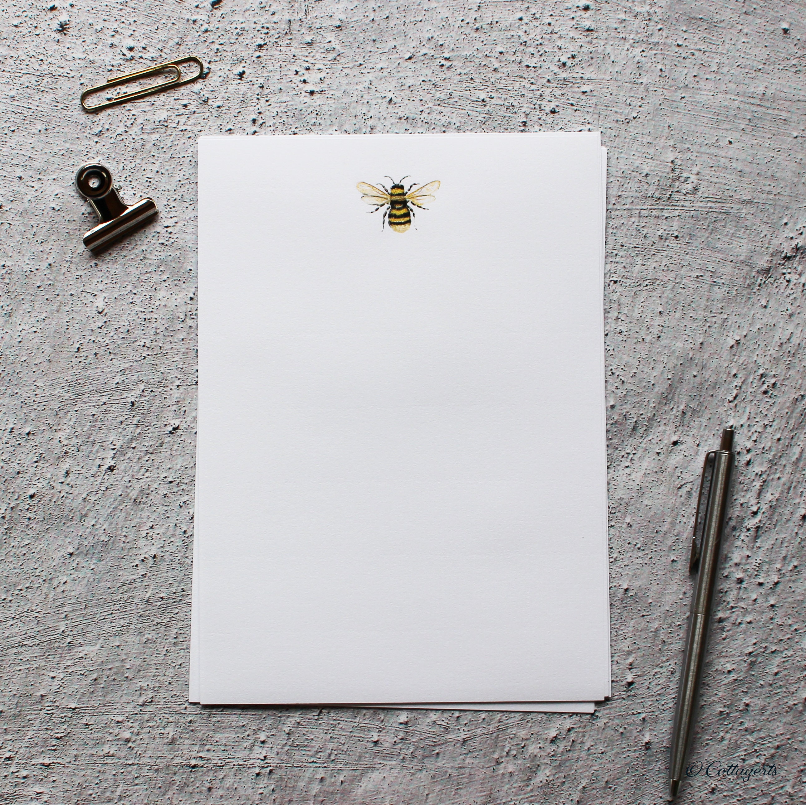 Hand Finished Bumble Bee Letter Writing Paper Stationery Set - Etsy UK