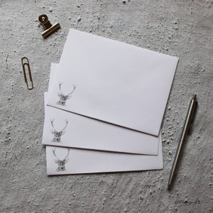 Stag A5 Letter Writing Paper and Envelopes Designed by - Etsy