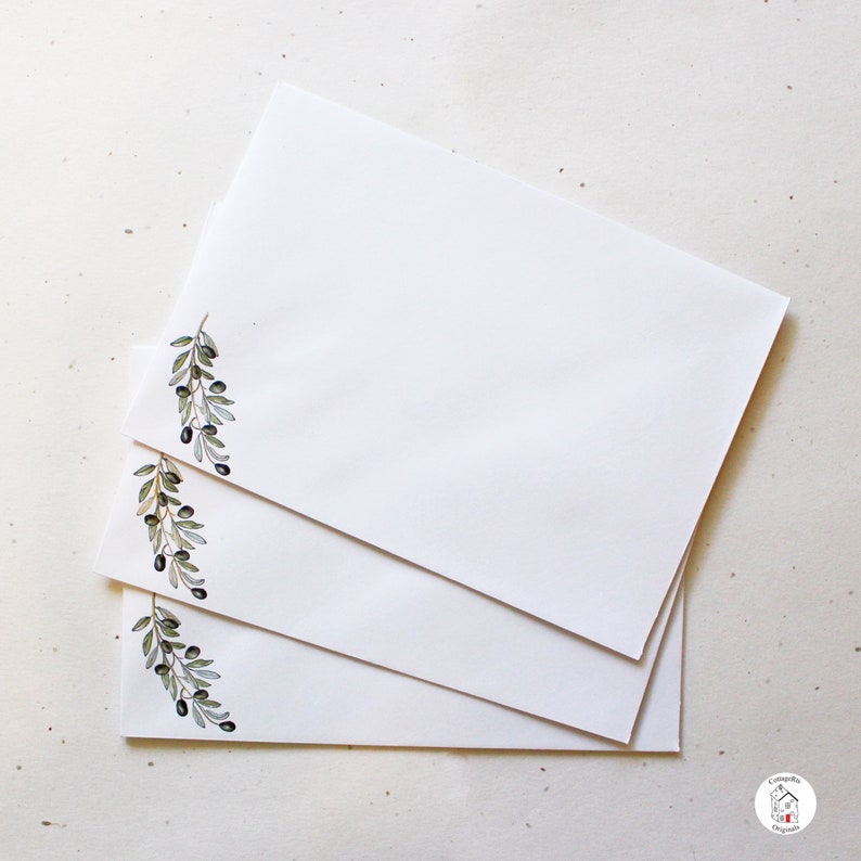 Olive Branch Mediterranean Letter Writing Paper - Letter Writing Set ...