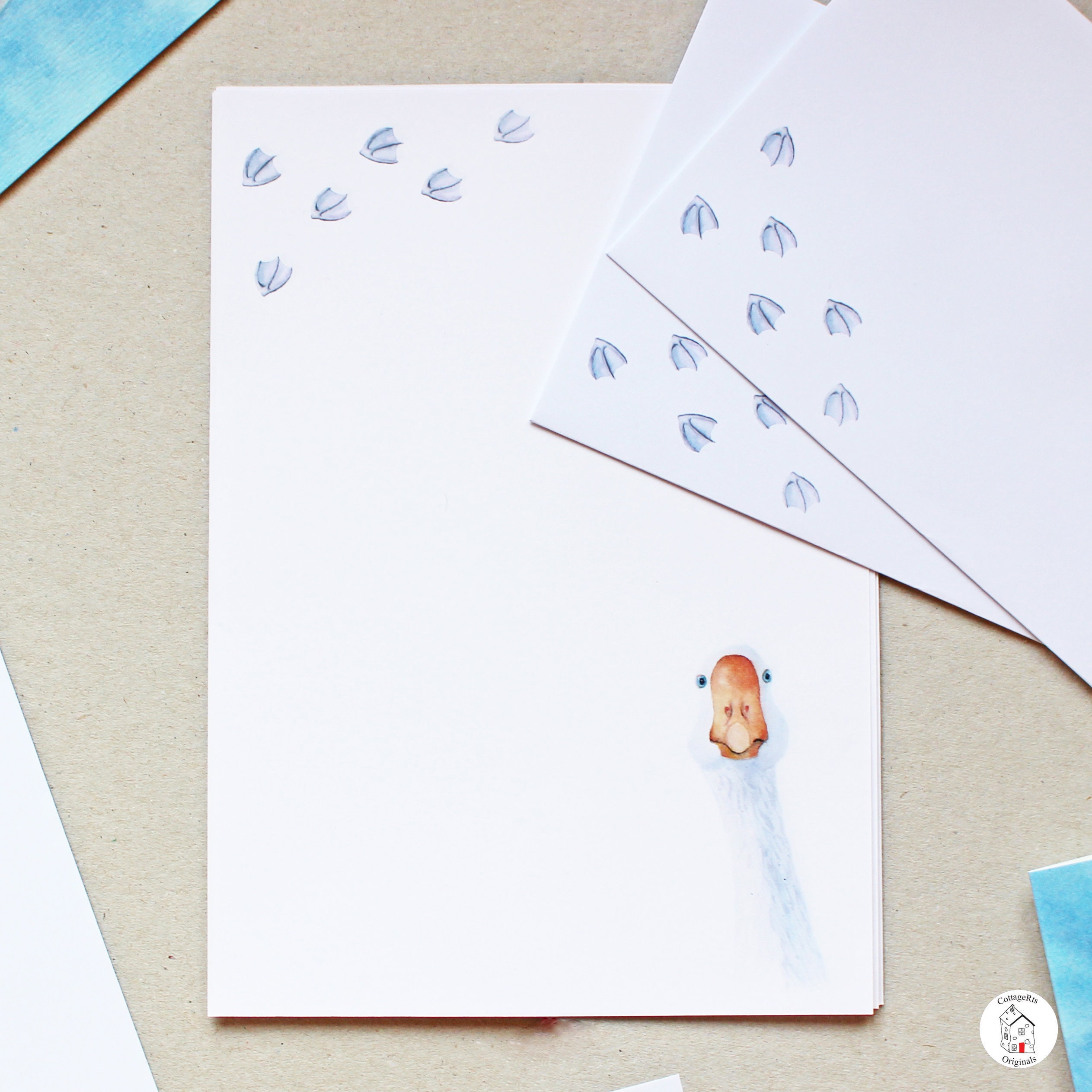 Goose Letter Writing Paper Stationery Set Sheets and - Etsy