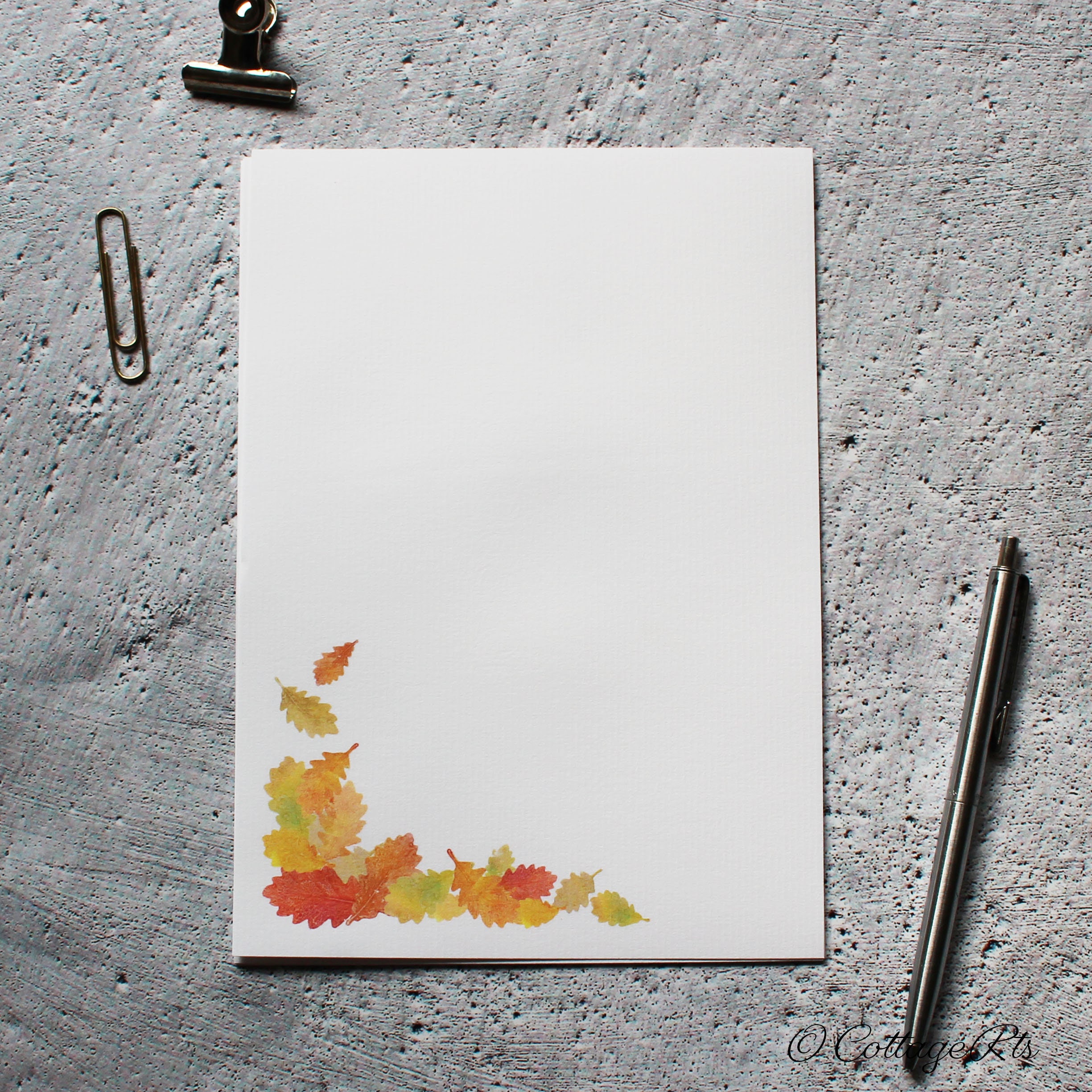 Autumn Leaves Letter Writing Paper Fall Writing Set Sheets - Etsy