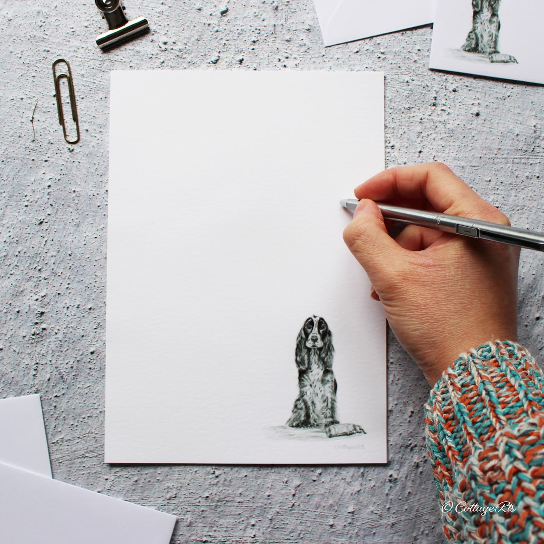 Cocker Spaniel Dog Letter Writing Paper and Envelope Pack - Designed by ...