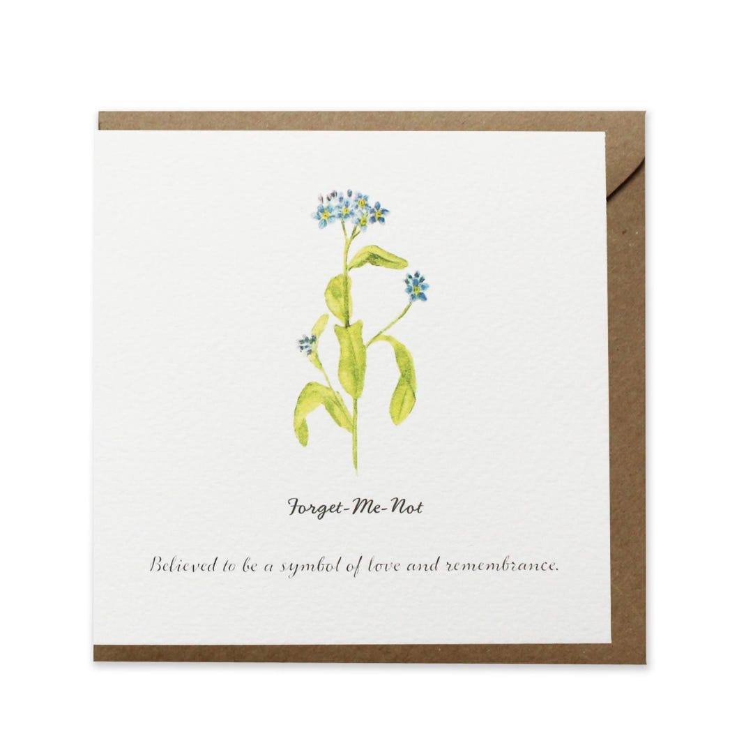 Love and Remembrance Forget-me-not Flower Card - Remembrance ...