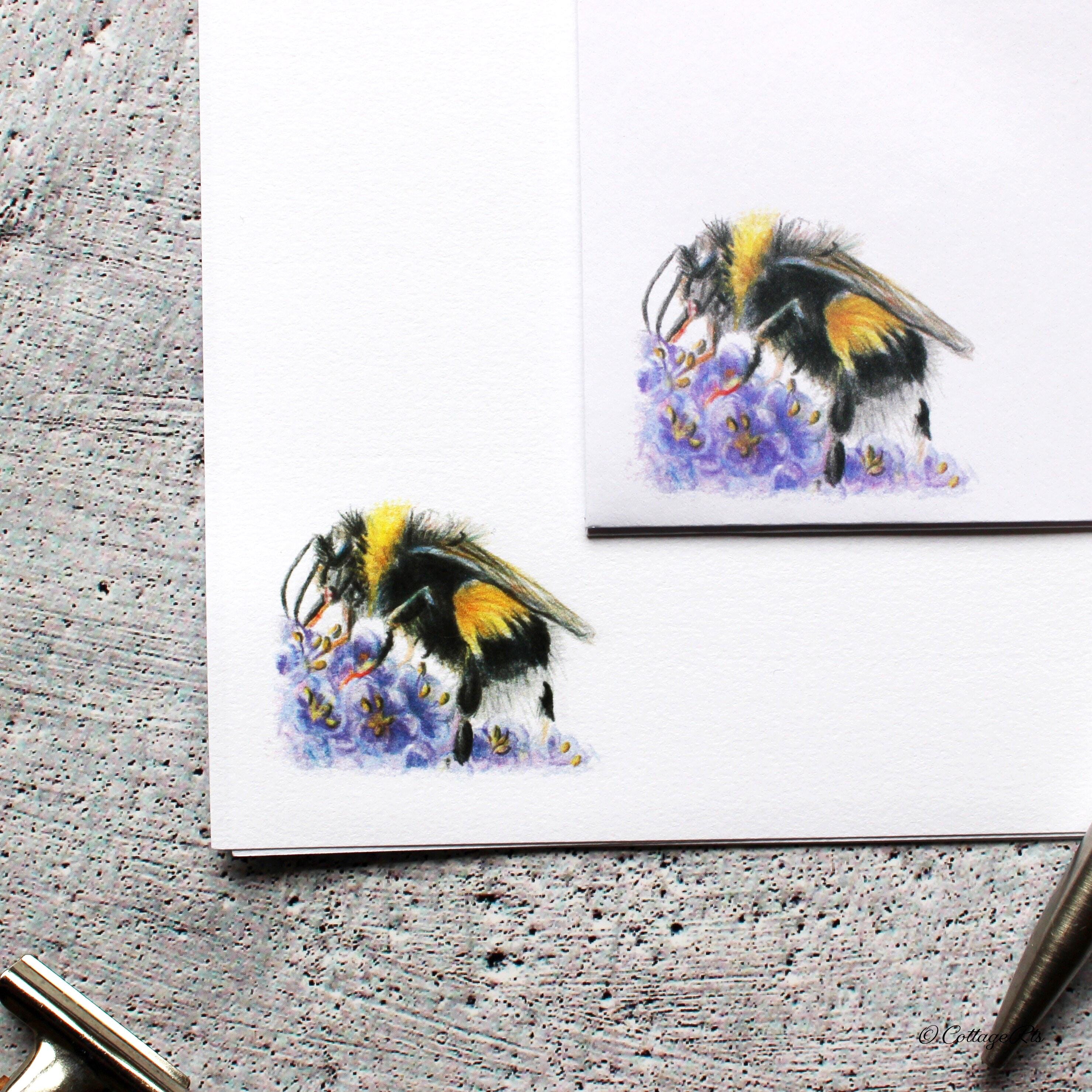 Floral Bumble Bee Letter Writing Paper - Letter Writing Set ...