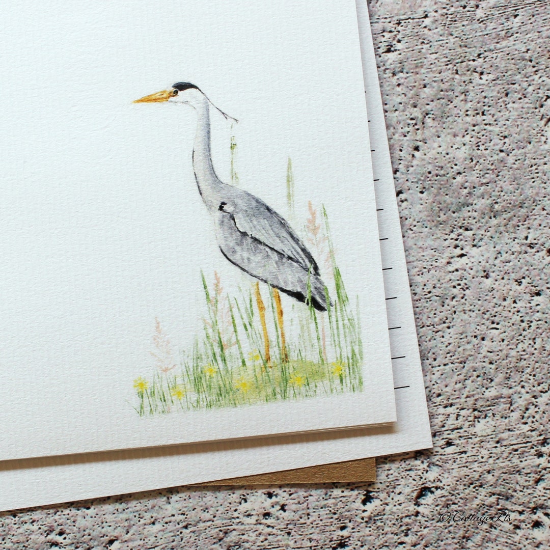 Heron Letter Writing Paper and Envelope Pack - Designed by Cottagerts ...