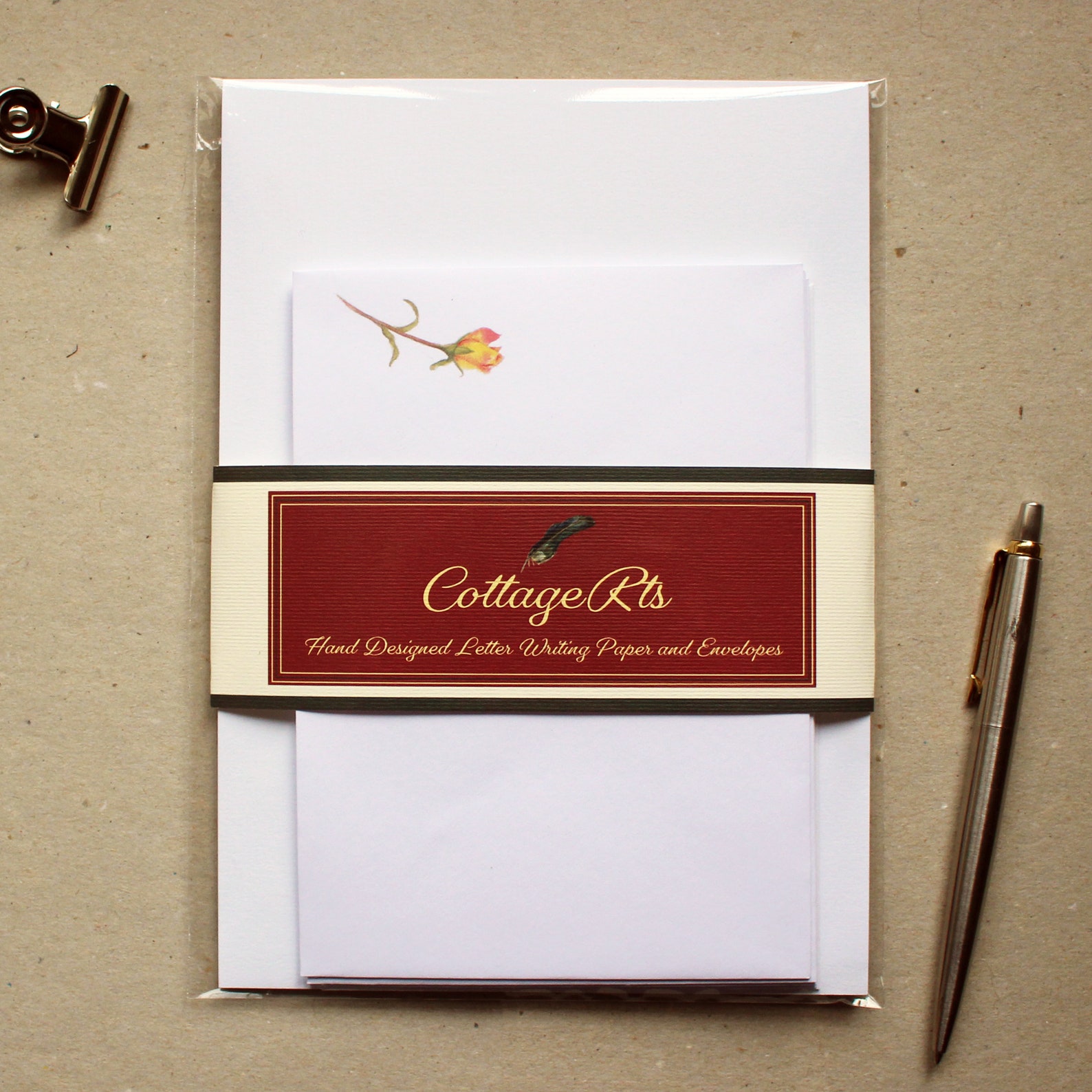 Watercolour Rose Letter Writing Paper Stationery Set A5 - Etsy Canada