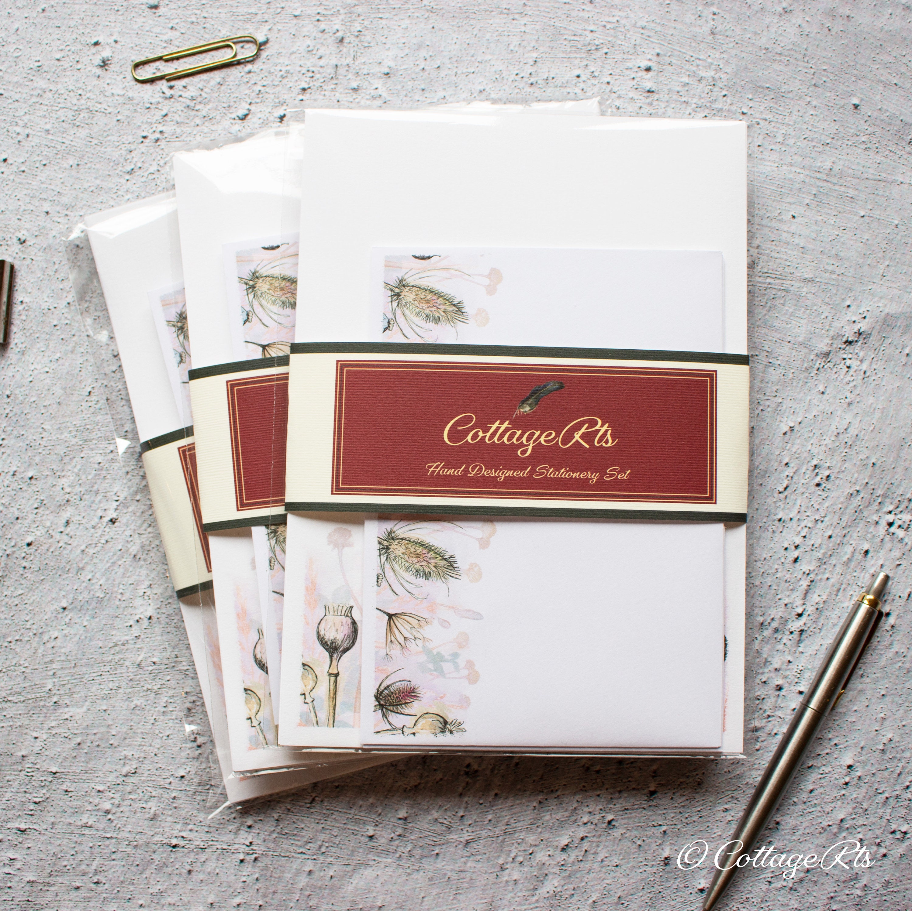 Seed Head Letter Writing Paper Set Writing Set Hand - Etsy UK